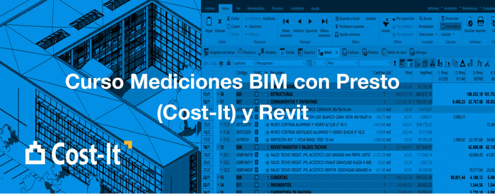 Curso Mediciones BIM con Presto (Cost-It) y Revit - COAAT Lanzarote